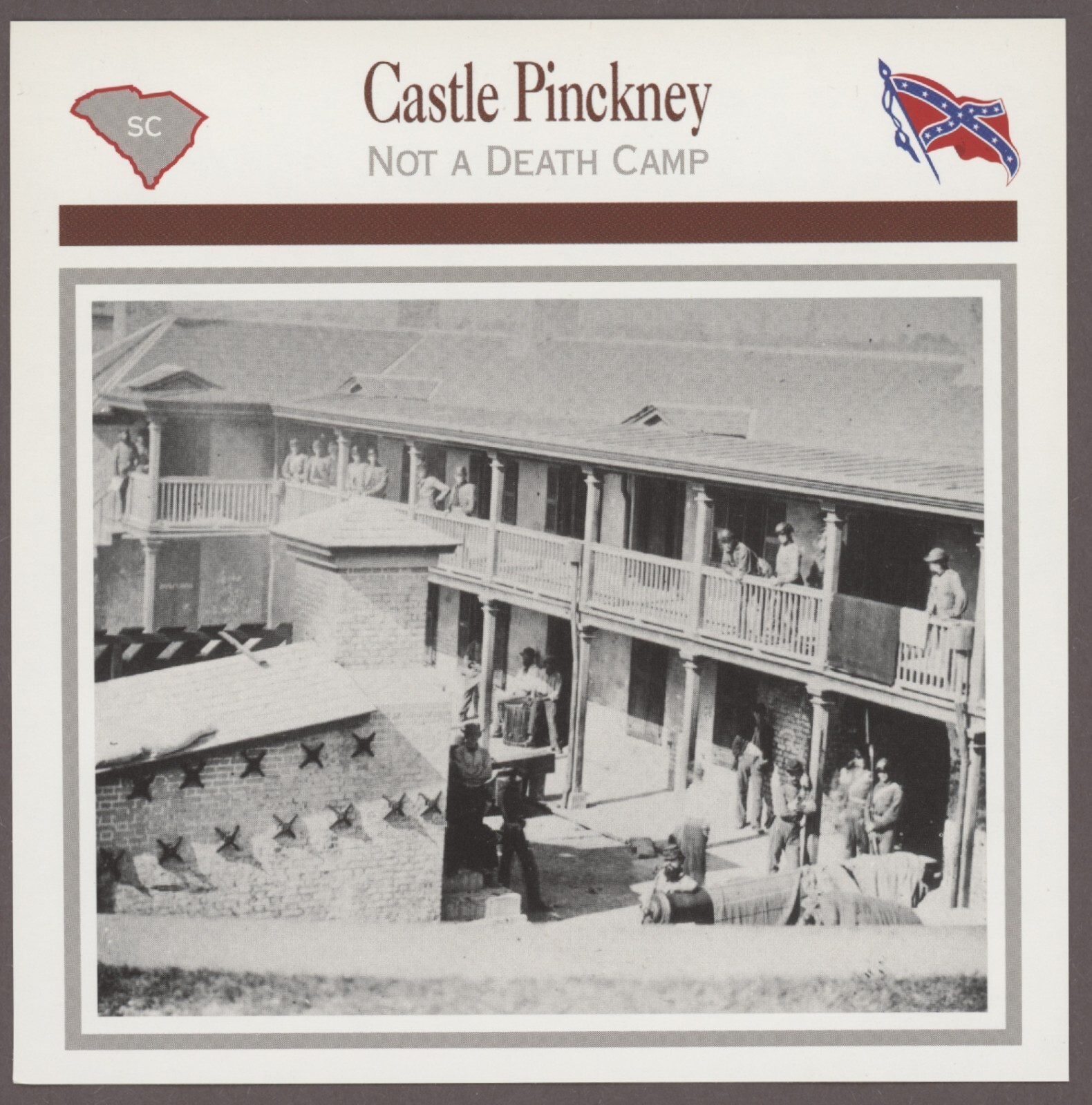Castle Pinckney Atlas Civil War Card Prisons Paroles POWs | eBay