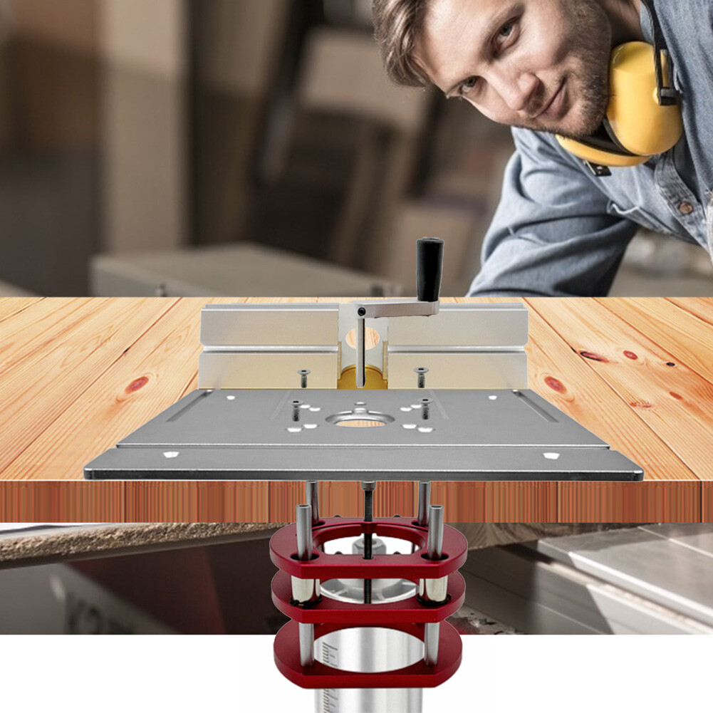 Aluminum Alloy Router Plate Accessories Lift Base DIY Tools Woodworking ...