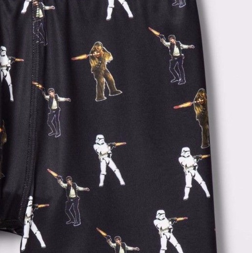 Star Wars Mens Boxer Brief Underwear All Over Print S M Black Han Solo ...