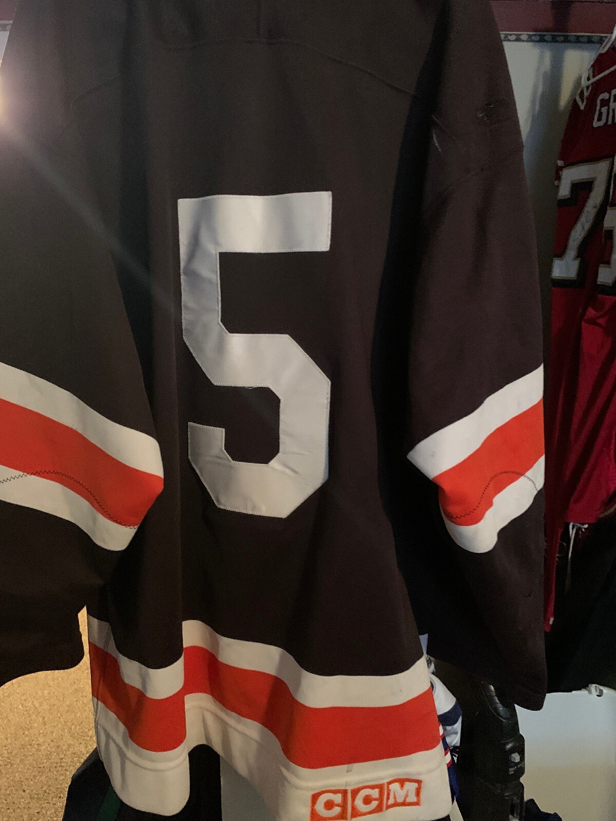 Old Detroit Compuware Junior A CCM Game Worn Used Hockey Jersey Size 52 ...