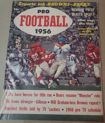 1956 Pro Football Magazine Pro Bowl Game Cover Frank Gifford | eBay