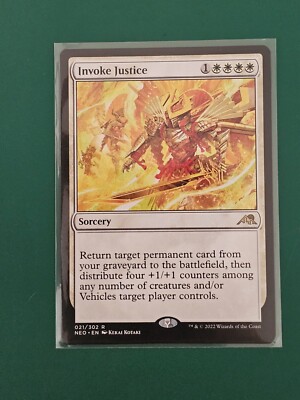1x Invoke Justice - MTG Kamigawa Neon Dynasty | eBay