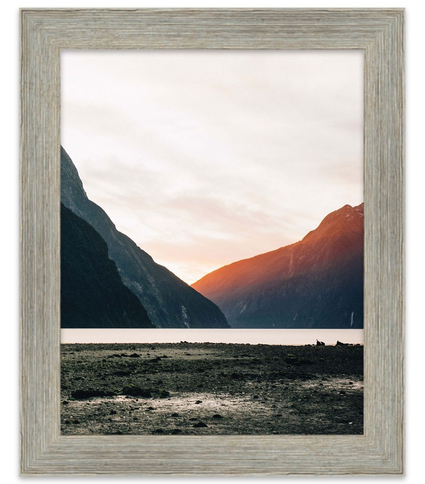 10x16 Frame Gray Barnwood Rustic Solid Wood Picture Frame | 1.5 Inch ...