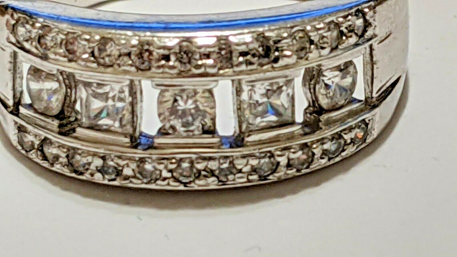 SIZE 10 3/4 STERLING SILVER CZ RING HALLMARKED SIGNED 925 DOCZ | eBay