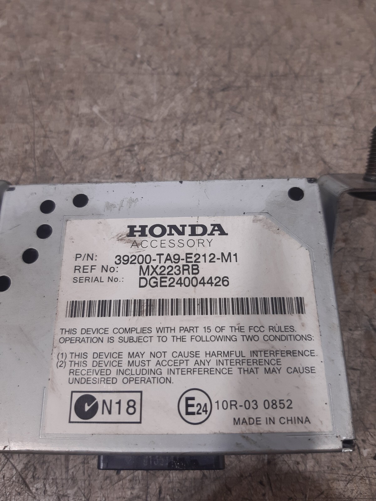 2014 HONDA CIVIC 1.6 I-DTEC ACCESORY CONTROL MODULE 39200-TA9-E212-M1 ...