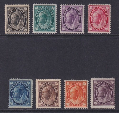 Canada. 1897-98. SG 141-149, 1/2c to 10c. Scarce unmounted set. Cat £ ...