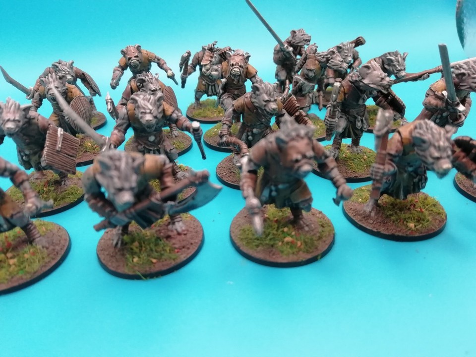 20 x Well painted Gnoll Warriors 28mm fantasy LOTR OATHMARK D&D ...