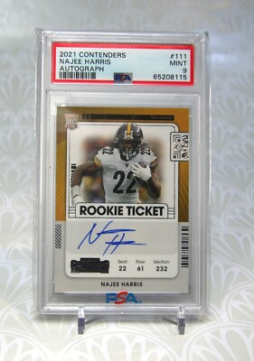 Najee Harris Signed PSA 9 2021 Contenders Rookie Ticket Auto #111 | eBay