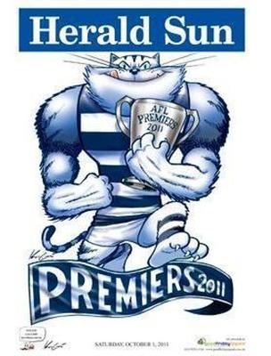 2011 GEELONG CATS GRAND FINAL PREMIERS PREMIERSHIP WEG KNIGHT POSTER ...