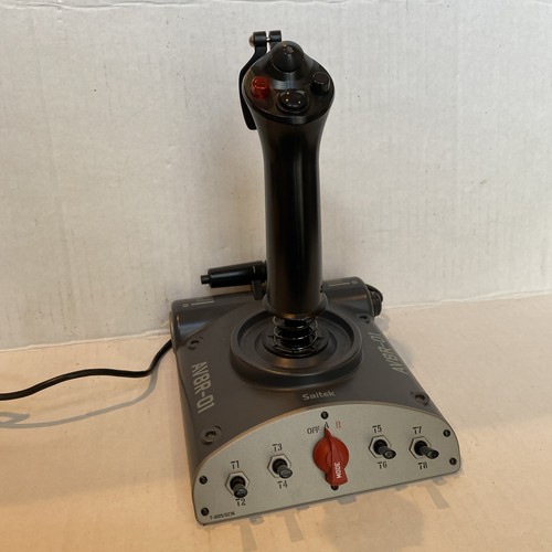 Saitek AV8R-01 USB Joystick PC Dual Throttle Flight Sim Stick Control ...