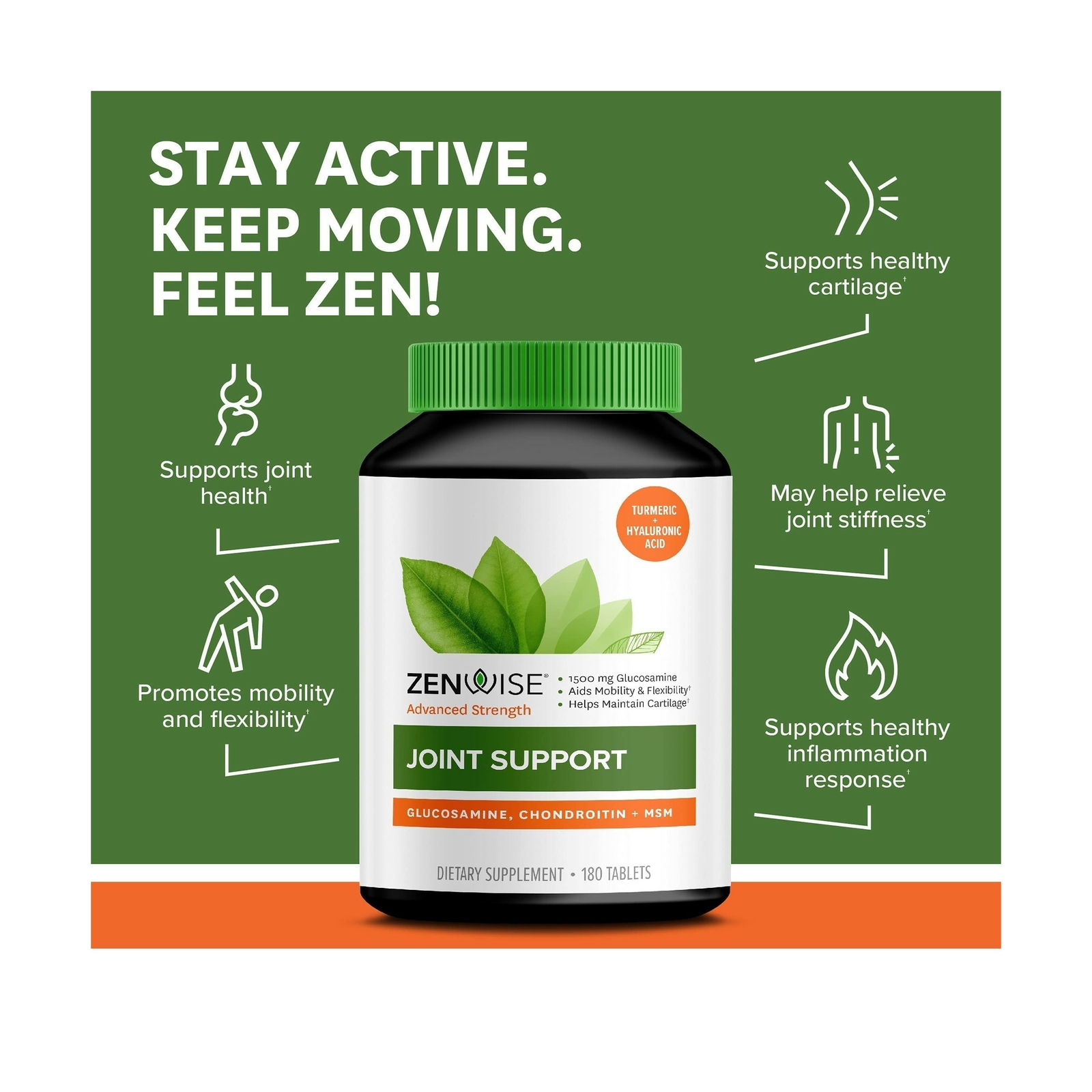 Zenwise Health Advanced Strength Joint Support – 180 Tablets for sale ...