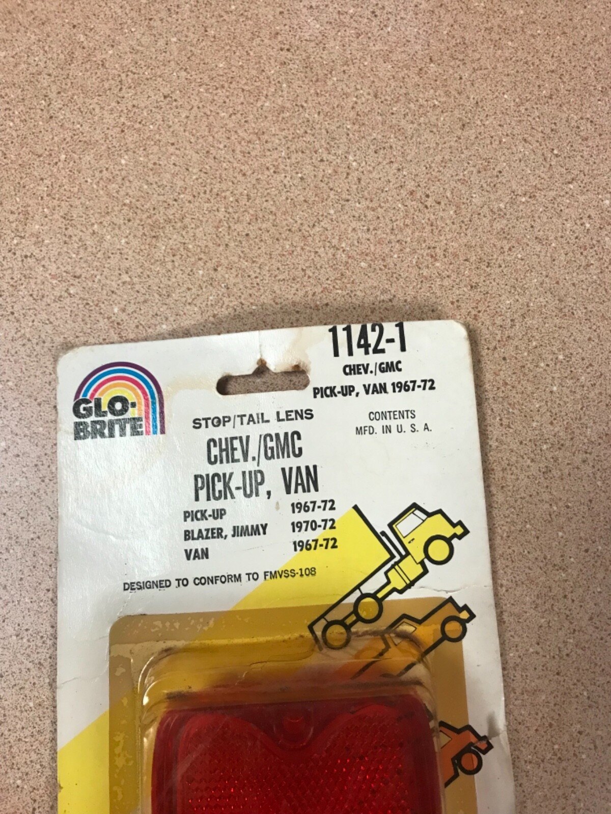 Vintage Glo-Brite Tail Lens 1142-1 For Chev/GMC Pick-up Van 67-72 NOS ...
