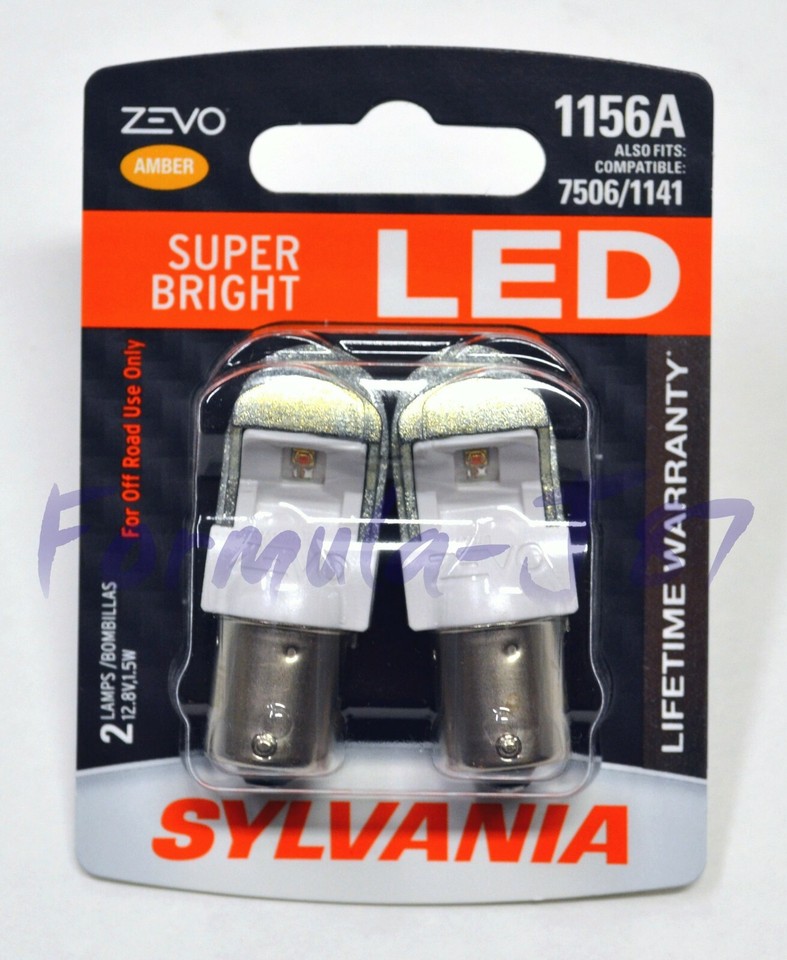 Sylvania ZEVO LED Light 1156 Amber Orange Two Bulbs Rear Turn Signal ...