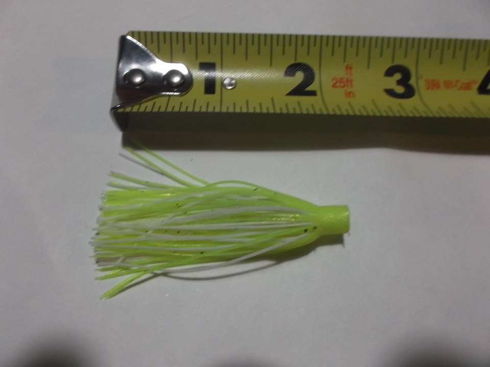 10 2" MINI TERMINATOR QUICK CHANGE Spinner Bait SKIRTS -CHARTREUSE ...