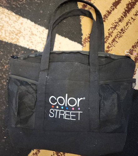 Color Street Black Logo Zippered Tote Bag .gr5 | eBay