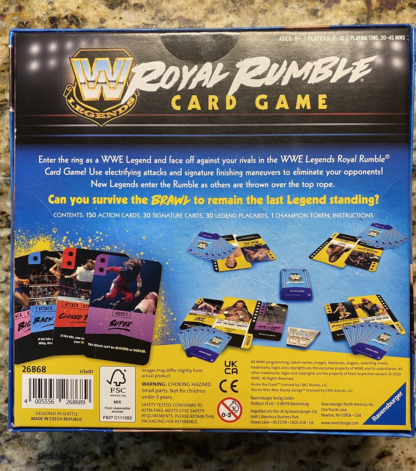 Ravensburger WWE Legends Royal Rumble Card Game - Includes 30 WWE ...
