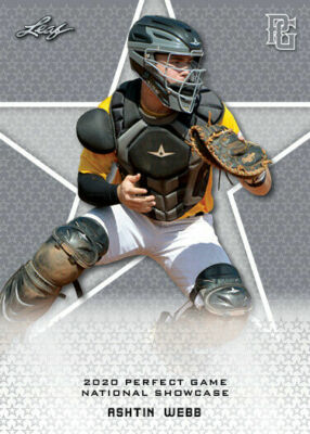 ASHTIN WEBB 2020 "1ST EVER PRINTED" LEAF PERFECT GAME ROOKIE CARD #204 ...