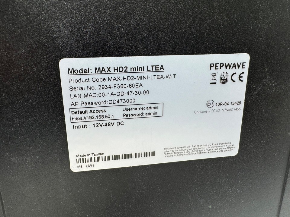 Peplink Pepwave MAX-HD2-MINI-LTEA-W-T MAX HD2 MINI-LTEA router NO ACCESSORIES | eBay