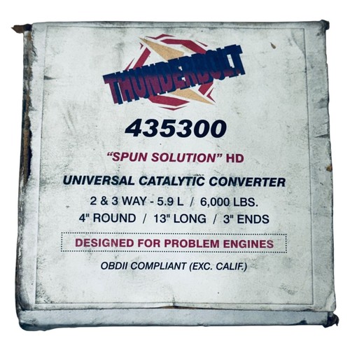 Thunderbolt Universal Catalytic Converter 435300 4" Round 13" Long 3 ...