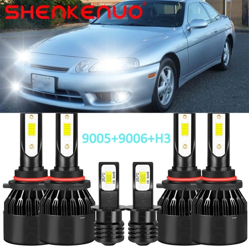 For Lexus SC300 SC400 1994-2000 LED Headlight High Low + Fog Lights ...