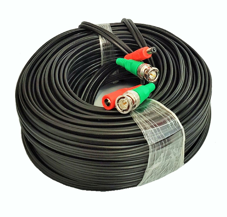 2x 60ft Pre-made All-in-One Video and Power cable fit Swann CCTV ...