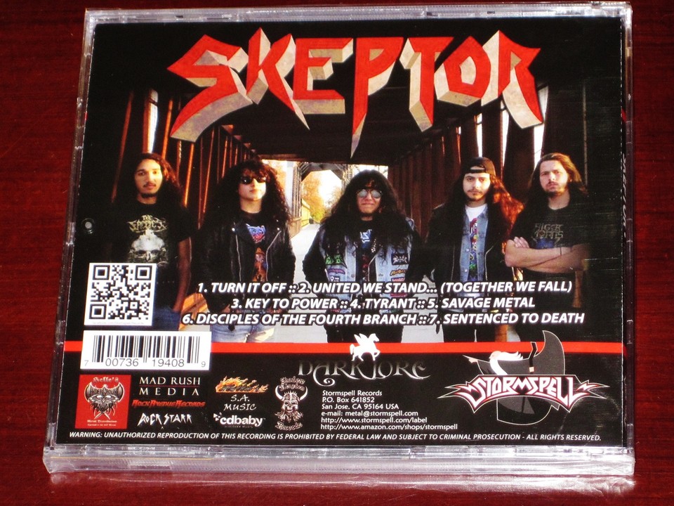Skeptor: United We Stand Together We Fall CD 2014 Stormspell USA SSR ...