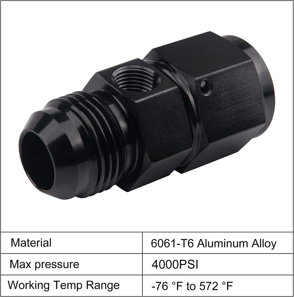 Male to Female 6AN 8AN 10AN 3AN 4AN 12AN with 1/8" NPT Fitting Pressure ...