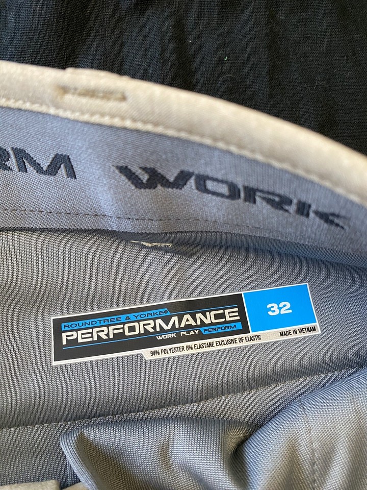 Men’s Roundtree & York Work Play Performance Shorts Chinchilla, Size 32 | eBay