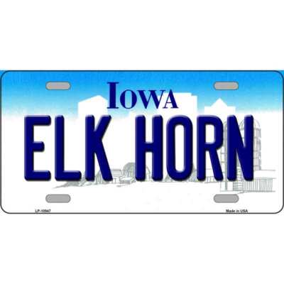 Elk Horn Iowa Novelty Metal Vanity License Plate Tag LP-10947 | eBay