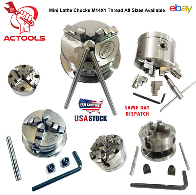 NEW Mini Lathe Chucks M14X1 Thread All Sizes Available USA ACTOOLS | eBay