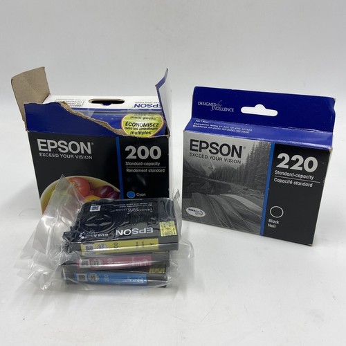 Epson Ink 200 CMY Cyan Magenta Yellow T200520 3 Pack Color & Black Exp ...