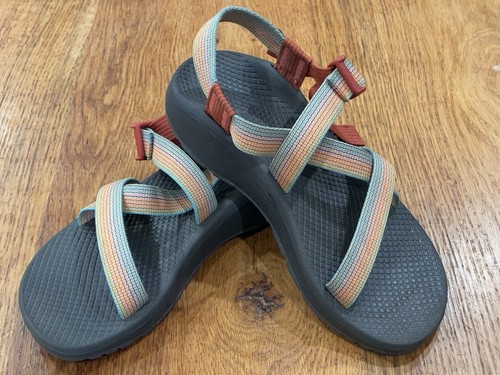 Chaco Women’s Cloud Sandal Size 6 Rust Multi Stripes Adjustable Hiking ...