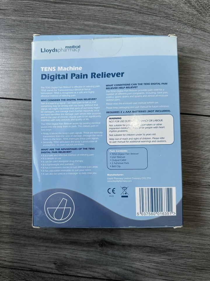 Lloyds Pharmacy Medical - Tens Machine Digital Pain Reliever, Boxed ...