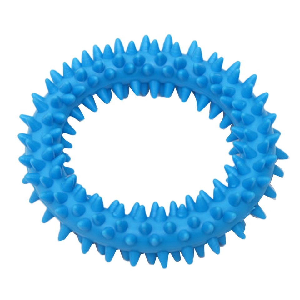 Spiky Circle Ring Dog Bite-Training Chew Molar Toy Cleaning Tooth Pet ...