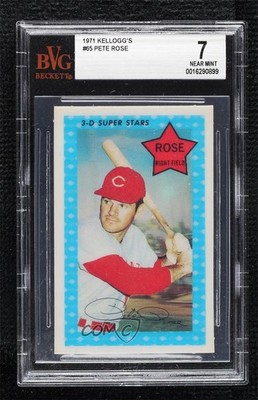 1971 Kellogg's 3-D Super Stars Pete Rose (1970 XOGRAPH) #65 BVG 7 | eBay
