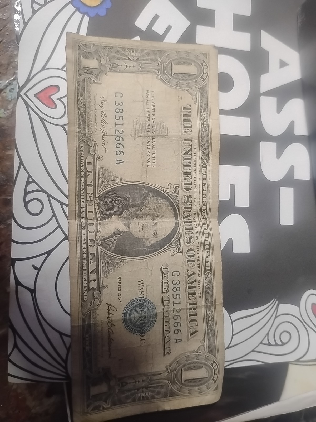1957 A $1 DOLLAR BILL SILVER CERTIFICATE BLUE SEAL NOTE | eBay