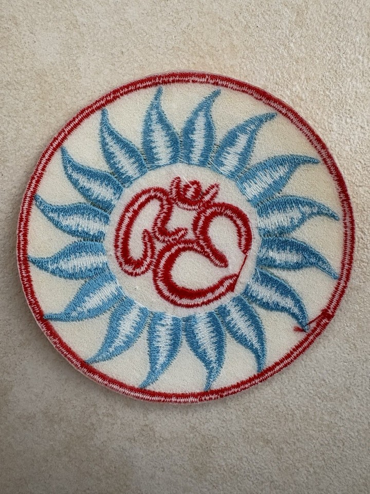 Om Patch Sun Symbol Embroidered Iron On Sew On Hindu Buddhist Yoga ...