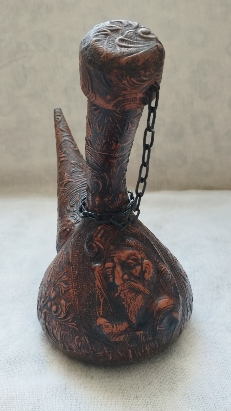 Vintage 1970s Pooron Tooled Leather Cover Spanish Wine Bottle | eBay UK