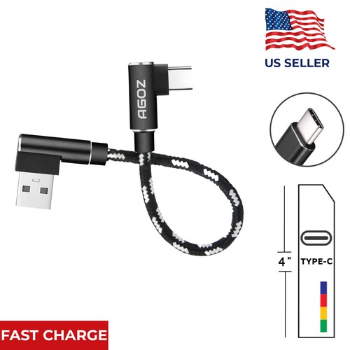 Agoz 4inch Type USB C FAST Charger Data Sync Cable Short Cord For ...