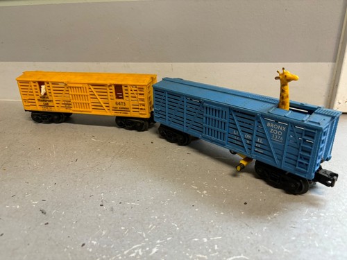 2 Lionel Animal Transport Cars - 3376 Bronx Zoo Giraffe Car & 6473 ...