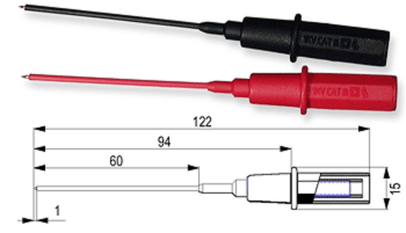 Multimeter Needle Flexible Thin Spike Electrical Test Probes for Fluke ...