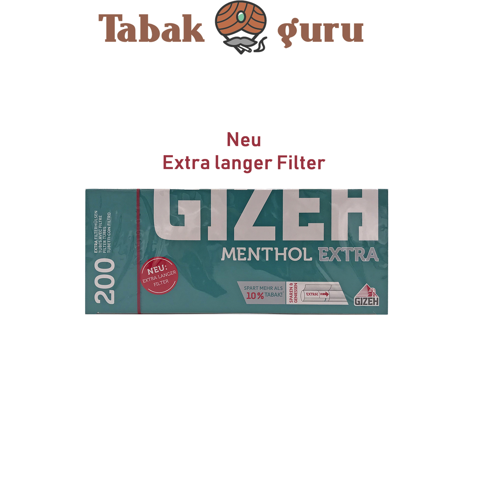 Gizeh Menthol Extra Filterhülsen Zigarettenhülsen