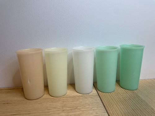 Vintage Tupperware Small Stack Cups x 5 Pastel 117 Picnics Drinks ...