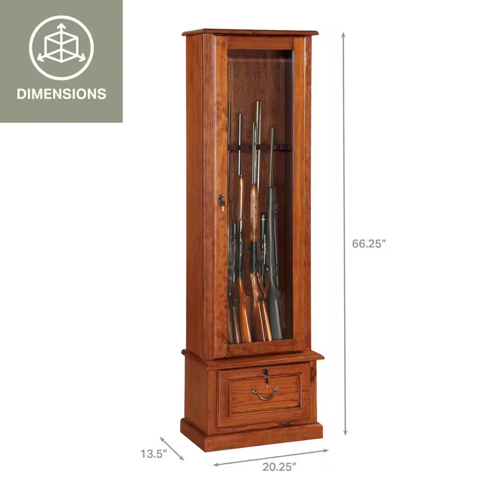 Rifle Shotgun Rack Storage 8 Gun Key Locking Gun Cabinet Freestanding ...