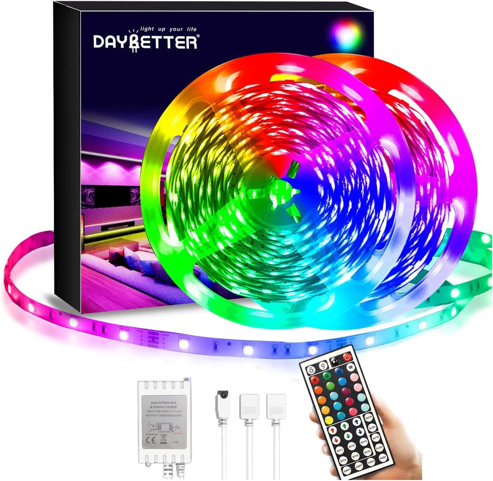Led Strip Lights 40Ft, RGB Color Changing Led Strips with 44 Keys ...