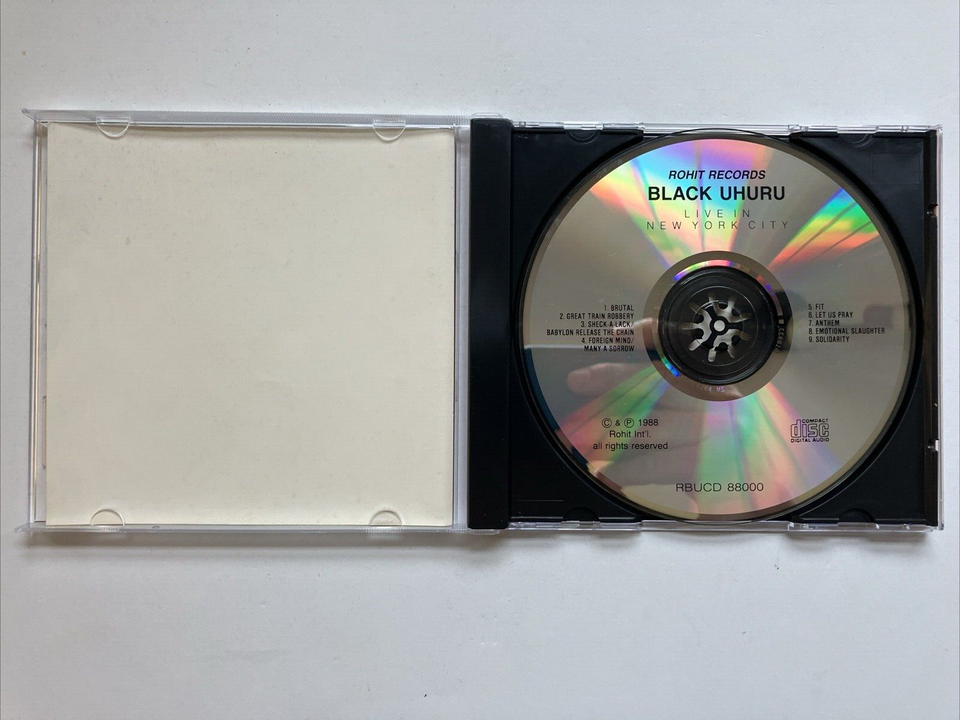 Black Uhuru CD - Live In New York City - Rohit Records - Very Good ...