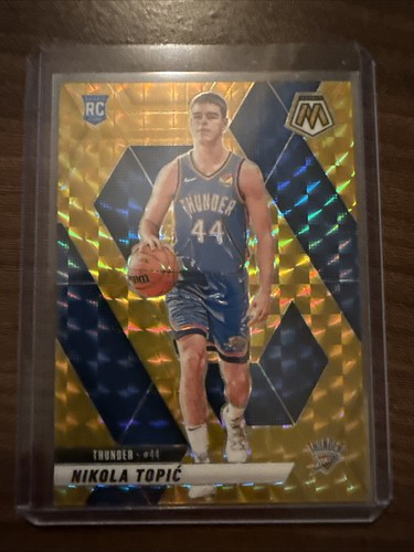 Nikola Topic 2024-25 Panini Mosaic GOLD Prizm /10 OKC Thunder Rookie RC ...