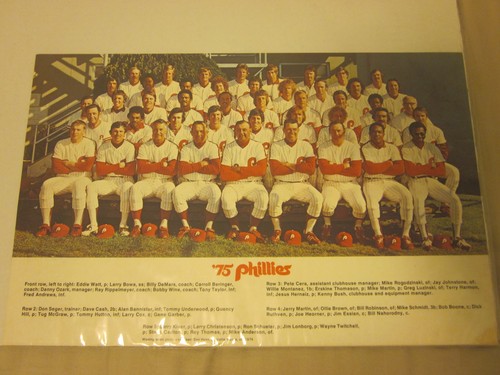 1975 Philadelphia Phillies 11" X 17" Team Photo | eBay
