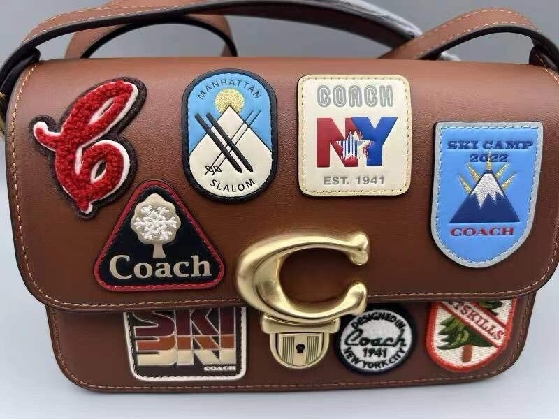 Coach Patches Studio 19 Bag Genuine Tan Leather Coach C8078 NWT | eBay