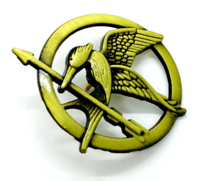 MOCKINGJAY PIN (Brass) Hunger Games Lapel Brooch Mocking Jay Badge | eBay